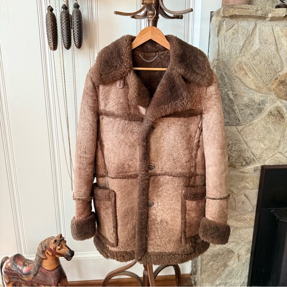 Sears | Jackets & Coats | Vintage 7s Sears Shearling Sheepskin Coat ...